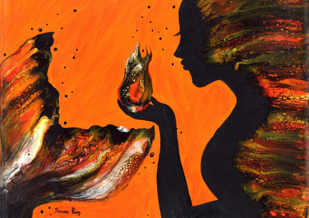 Fire - Mermaid Fine Limited Edition Art Print by Sirena Pang - Etsy