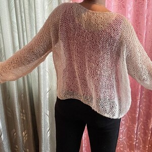 Spider Web Knit Mohair Sweater - Etsy
