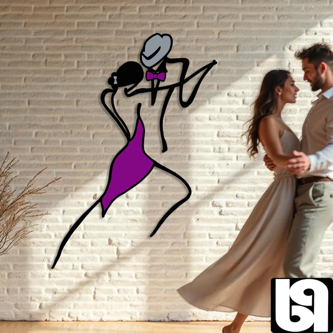 Colorful Tango Dance Metal Wall Art – romantic Couple Decor - Etsy
