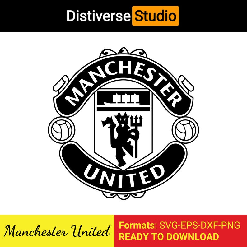 Manchester United Football Logo SVG, PNG T-shirt, Mug Design Digital ...