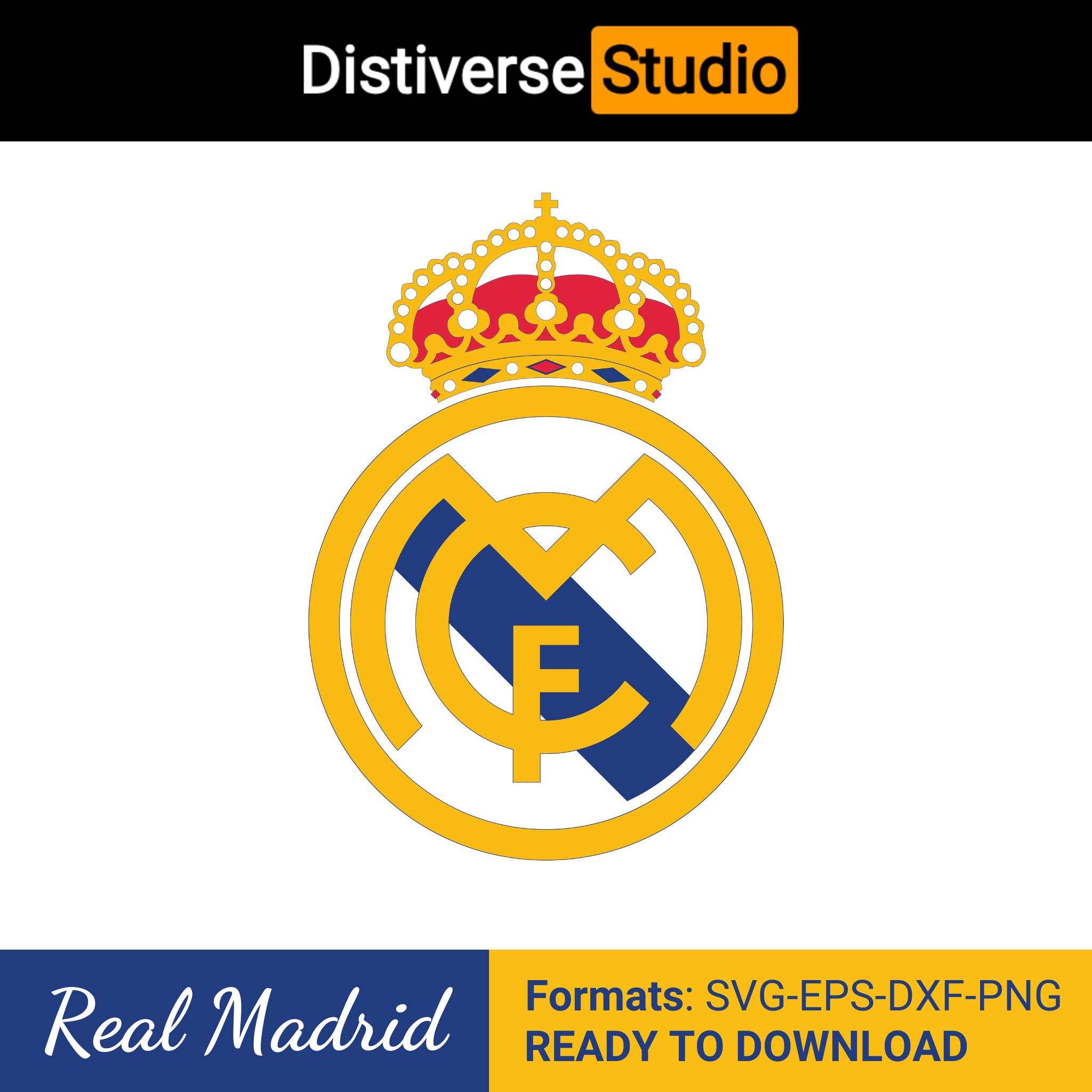 Real Madrid Football Logo SVG, PNG Soccer T-shirt Design Digital ...
