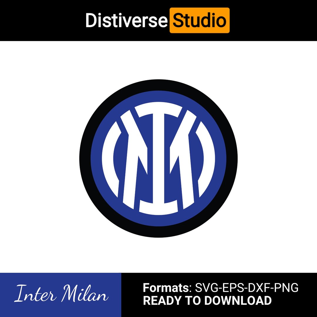 17 Inch_inter Milan Football Logo SVG, PNG Digital Silhouette Art ...
