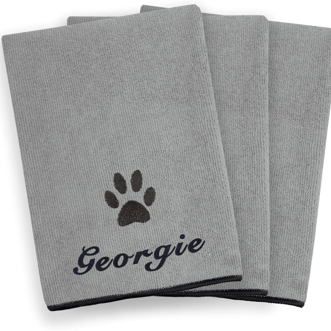 Personalized Dog Towels, Custom Dog, Dog Towel, Dog Towel Embroidered ...