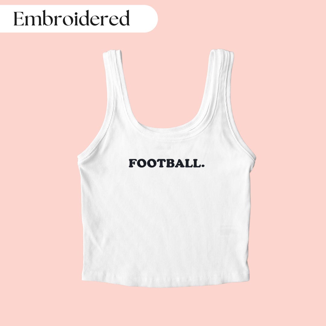 Football Embroidered Tank Top, Football Shirt, Football Tank Top, Game ...