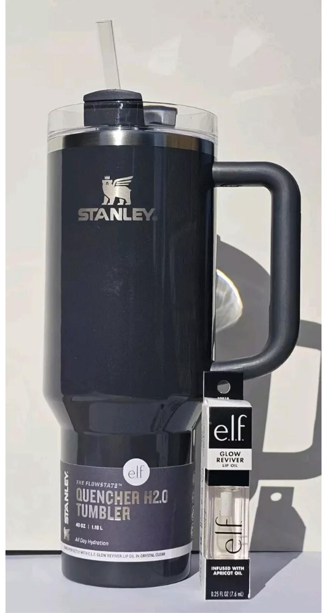 Stanley X ELF 40oz Crystal Clear Quencher Tumbler Lip Oil RTS - Etsy