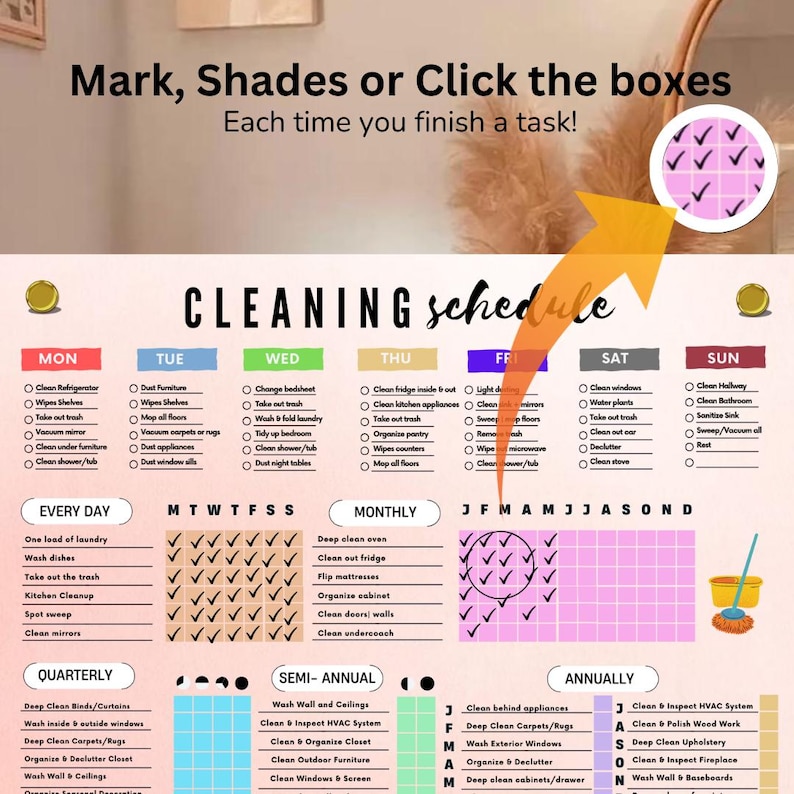 Printable Cleaning Checklist for Home Essential Cleaning Checklist for ...