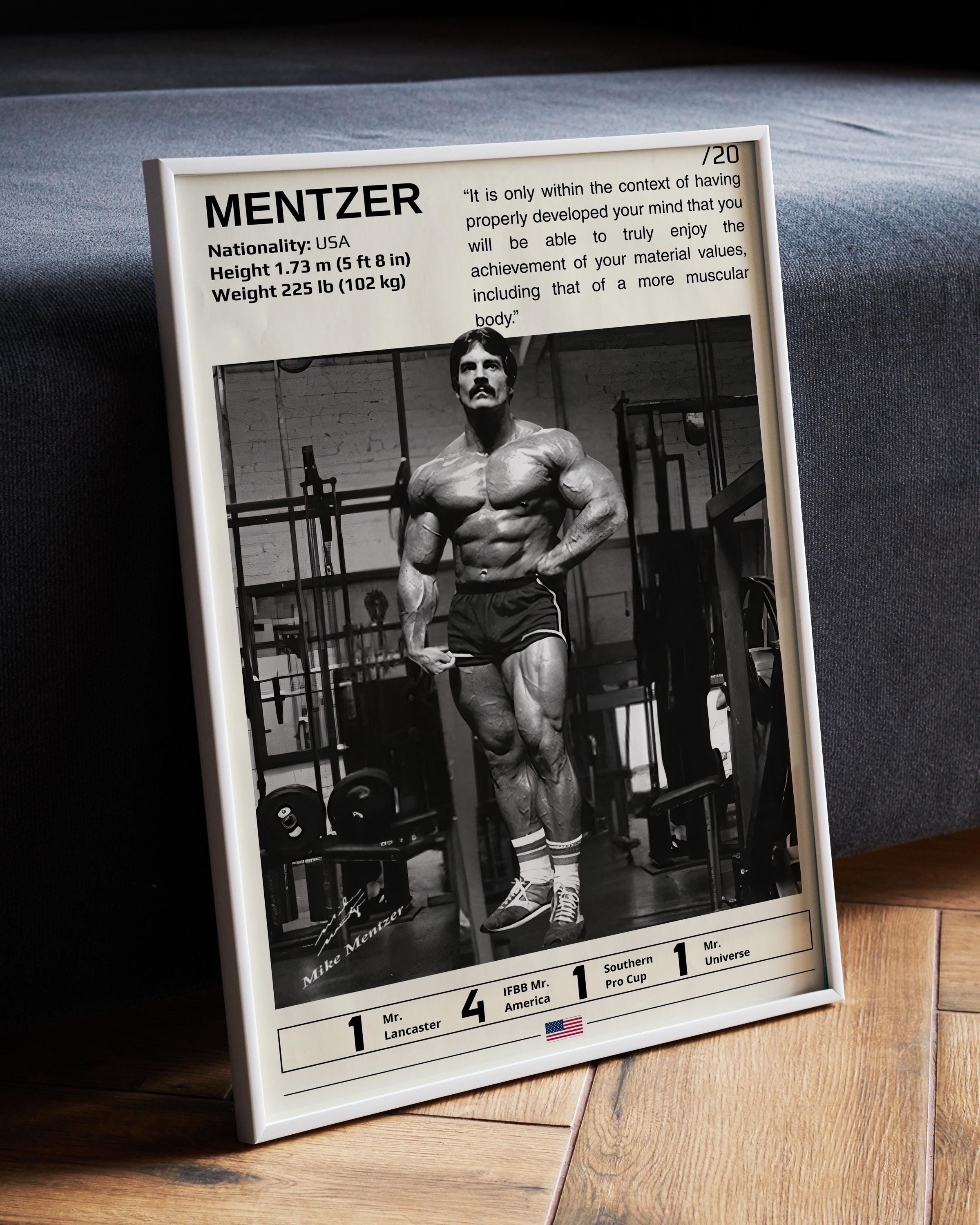 Mike Mentzer Poster, Gym Wall Art, Bodybuilding Posters, Mentzer Print ...