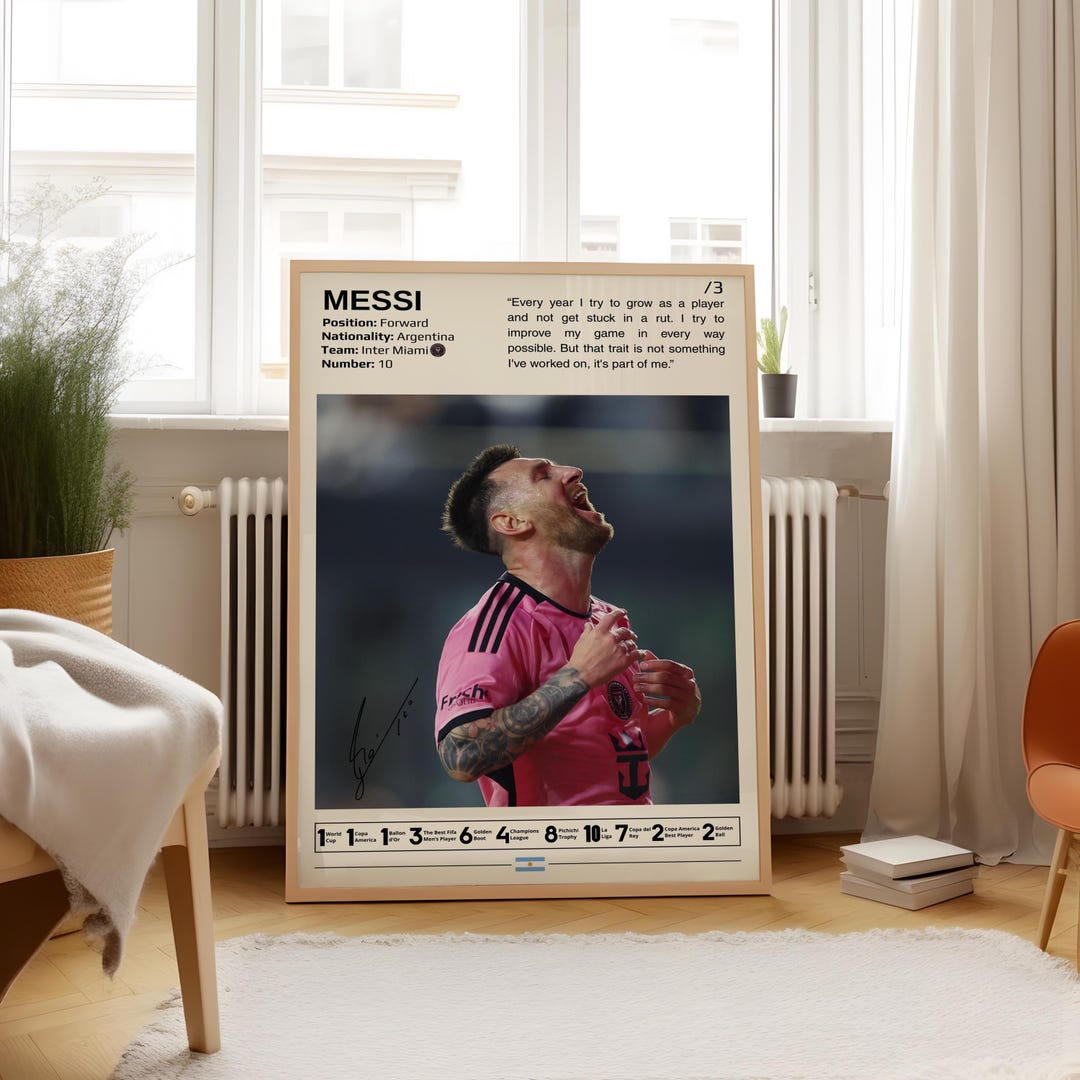 Lionel Messi Poster, Soccer Poster, Messi Print, Football Wall Art ...