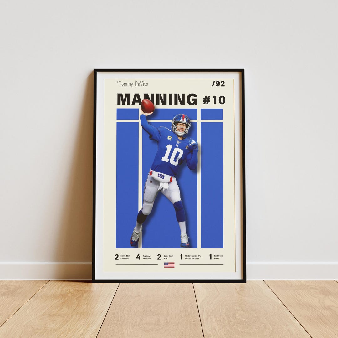 Peyton Manning Poster, NFL Poster, Sports Poster, Football Poster, NFL ...