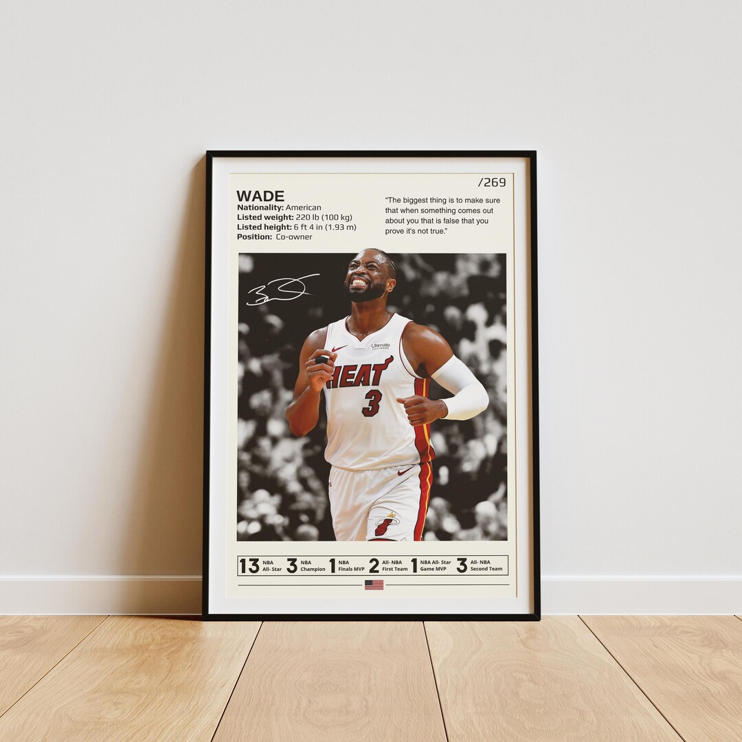 Dwayne Wade Poster, Dwayne Wade Print, Dwayne Wade Fan Gifts ...