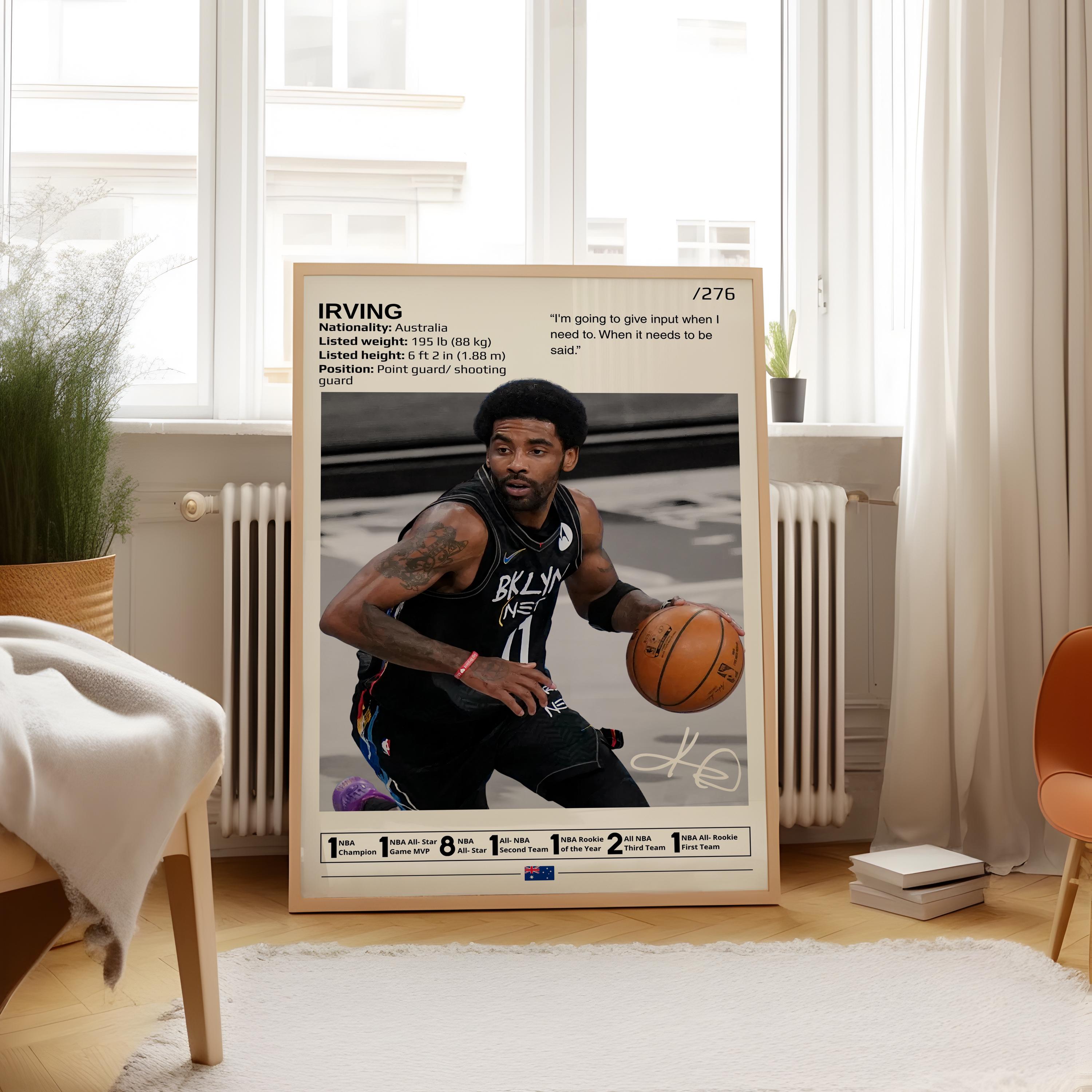 Kyrie Irving Poster, Basketball Poster, Kyrie Irving Print, Basketball ...