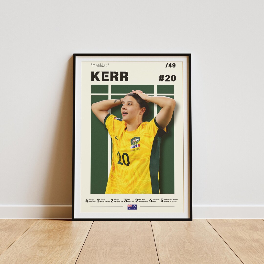 Sam Kerr Poster, Football Print, Football Poster, Soccer Poster, Sports ...