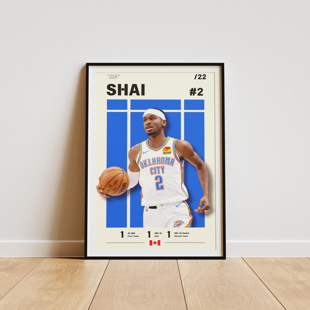 Shai Gilgeous-alexander Poster, Basketball Posters, Oklahoma City ...