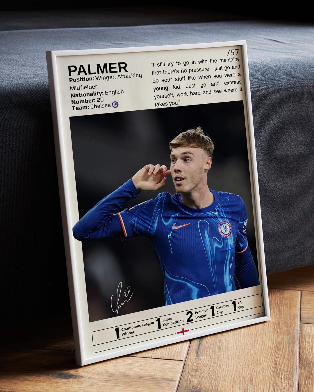 Cole Palmer Poster, Soccer Poster, Palmer Print, Football Wall Art ...