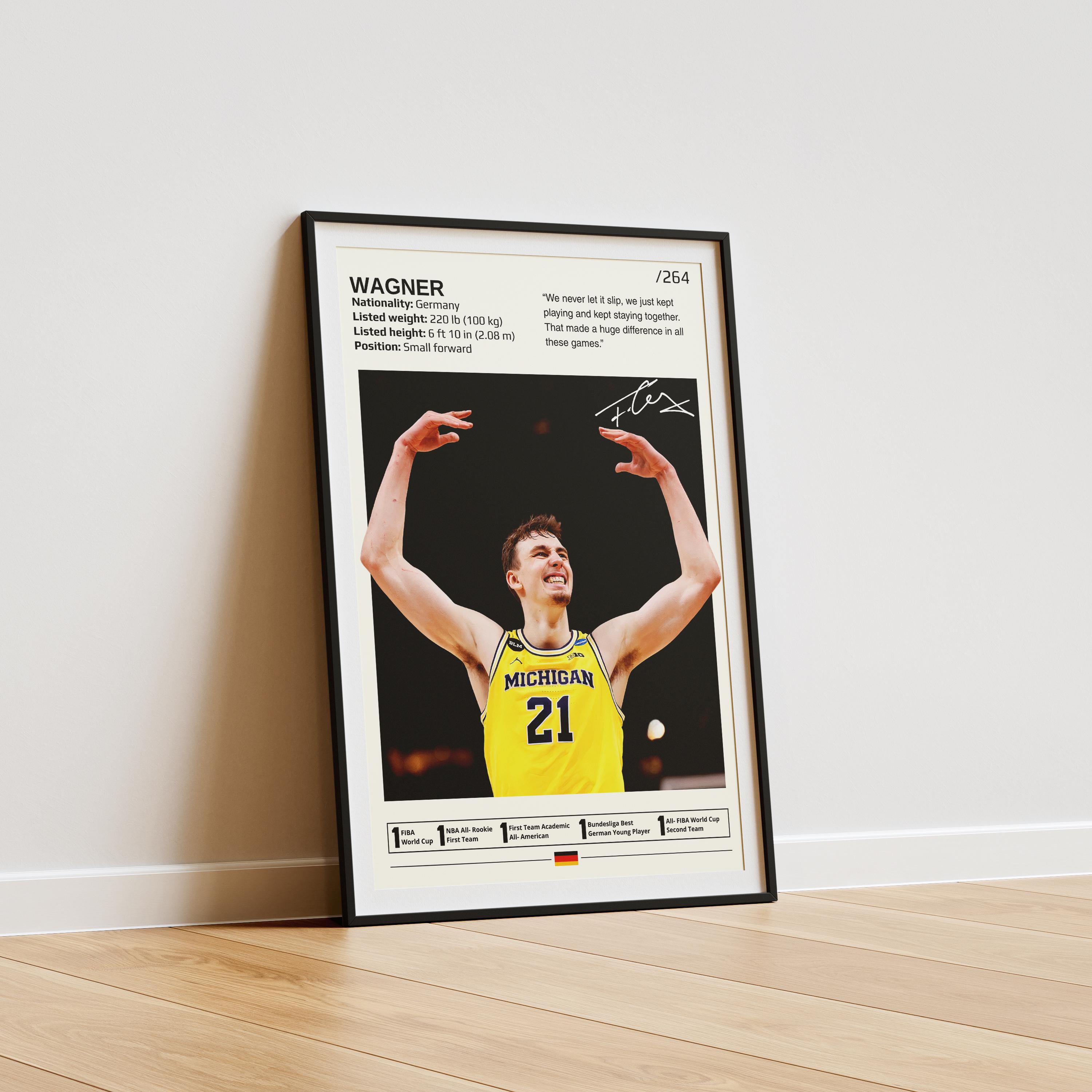 Franz Wagner Poster, Basketball Poster, Basketball Wall Art, Franz ...
