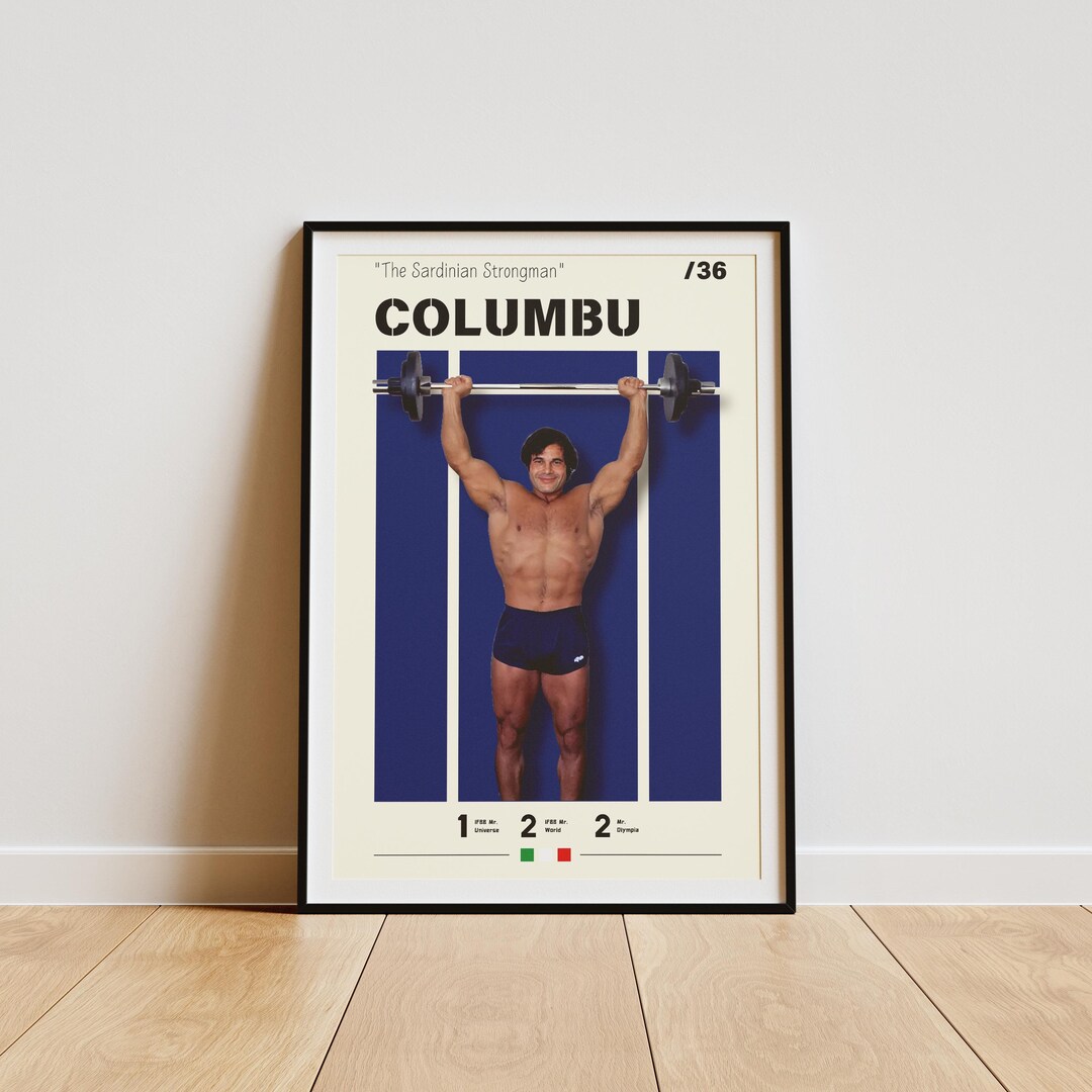 Franco Columbu Poster, Gym Decor, Bodybuilding Posters, Gym Gifts ...