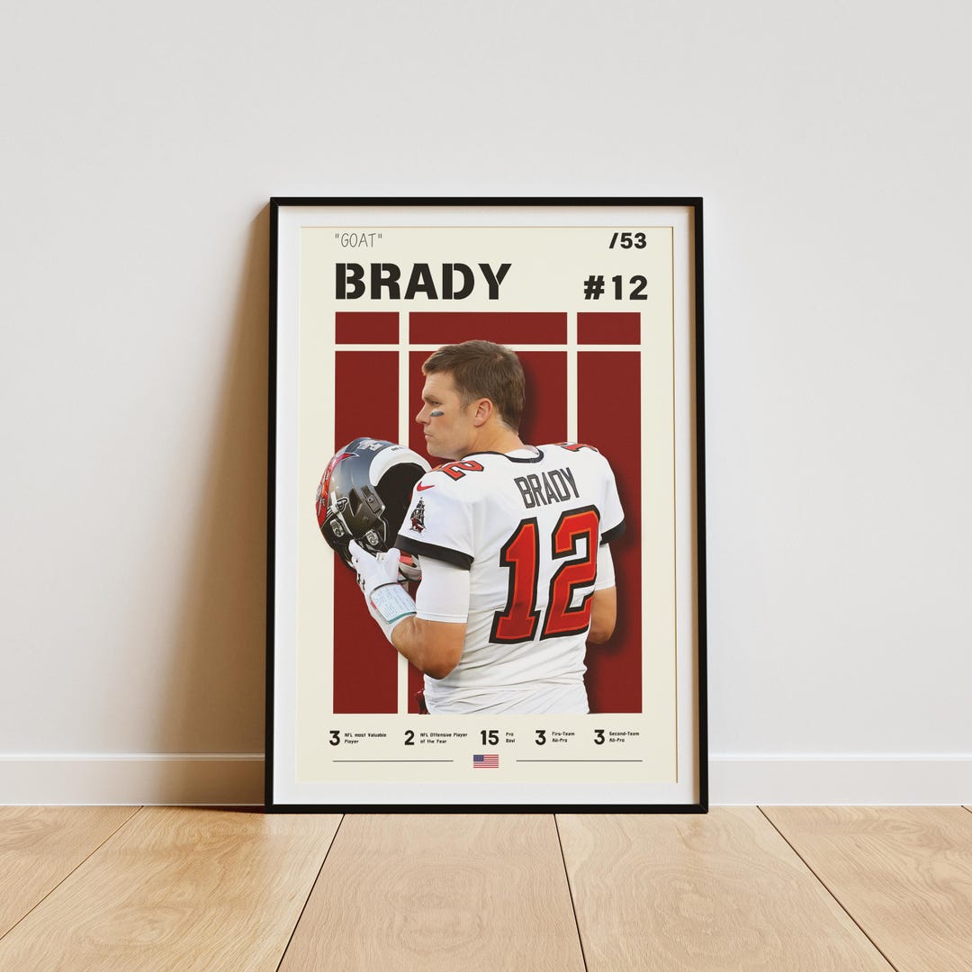 Tom Brady Poster, Football Print, Football Poster, American Football ...