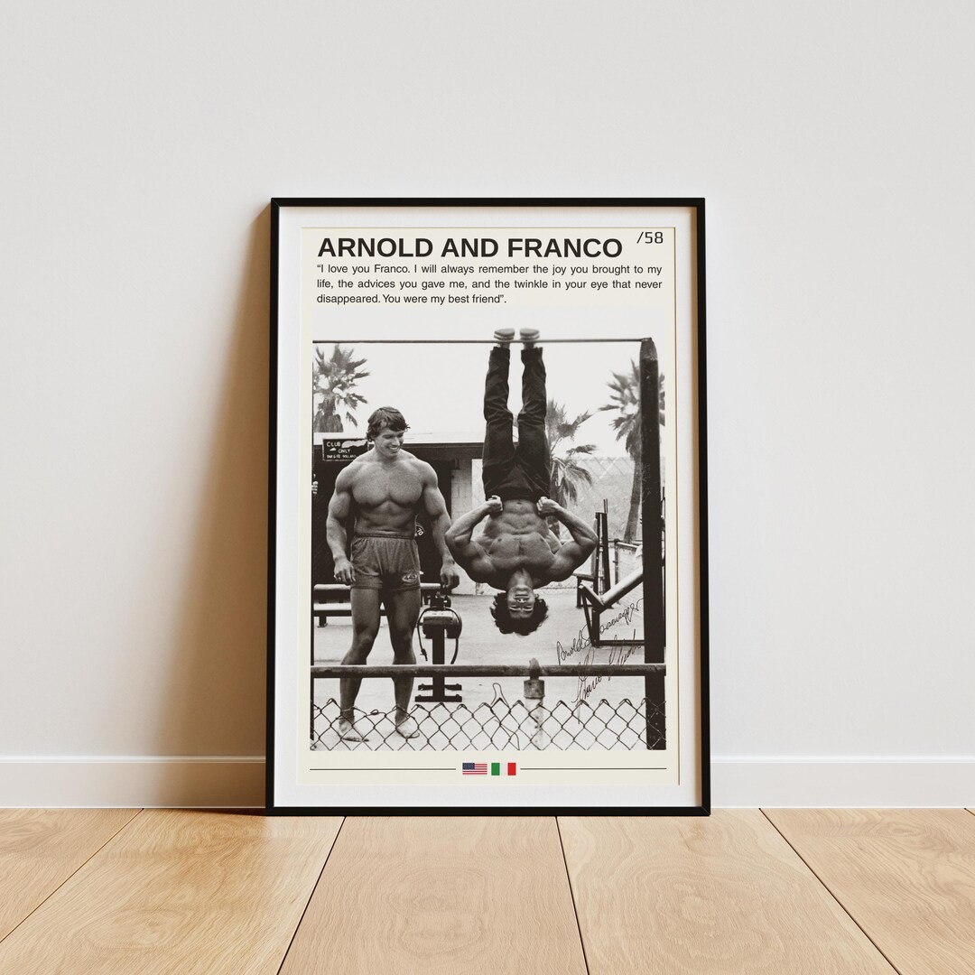 Arnold Schwarzenegger and Franco Columbu Poster, Bodybuilding Posters ...