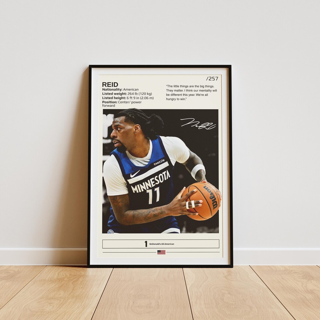 Naz Reid Poster, Naz Reid Print, Naz Reid Fan Gifts, Basketball Poster ...