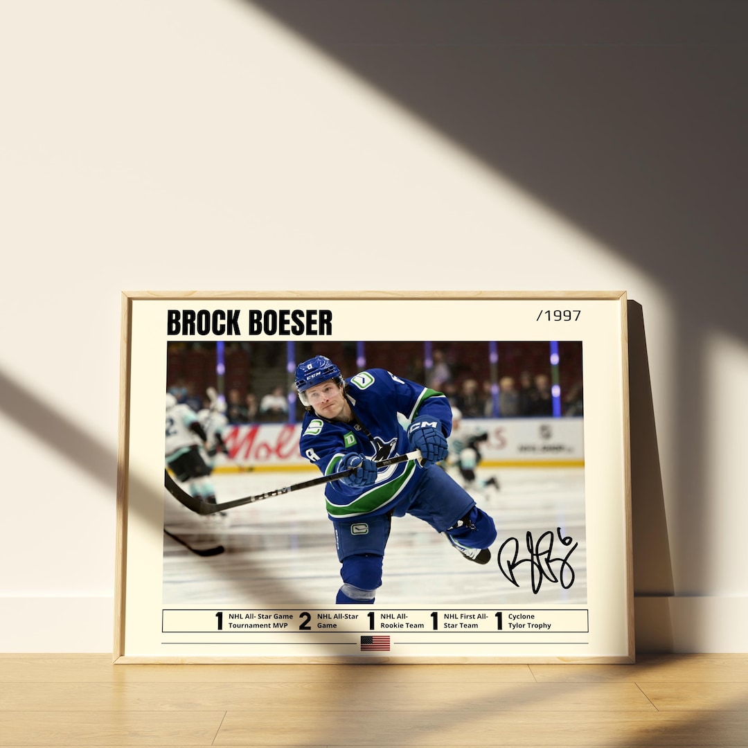 Brock Boeser Poster, Brock Boeser Prints, Hockey Posters, Boeser NHL ...
