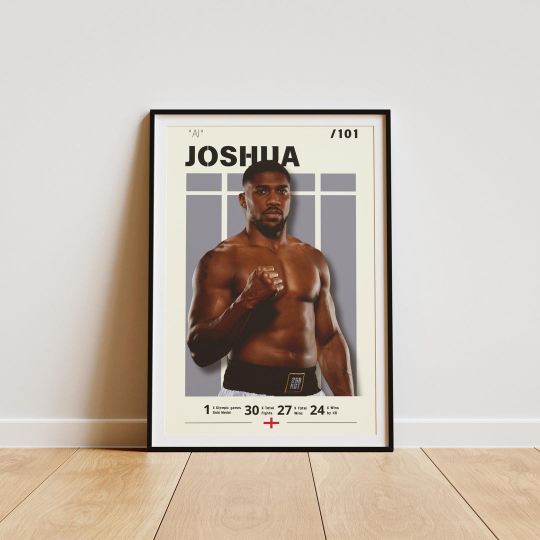 Anthony Joshua Poster, Boxing Print, Boxing Poster, Gym Posters, Sports ...