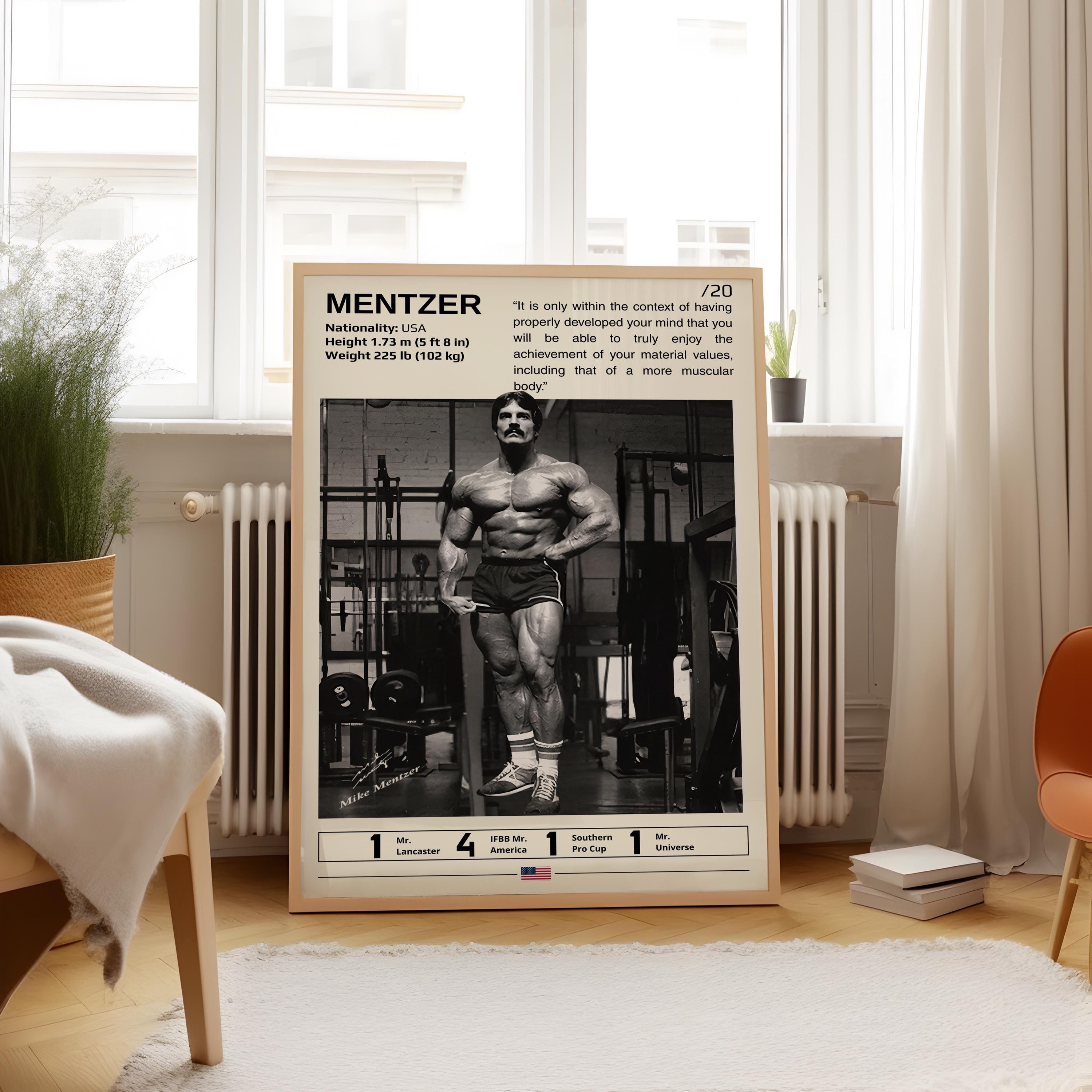 Mike Mentzer Poster, Gym Wall Art, Bodybuilding Posters, Mentzer Print ...