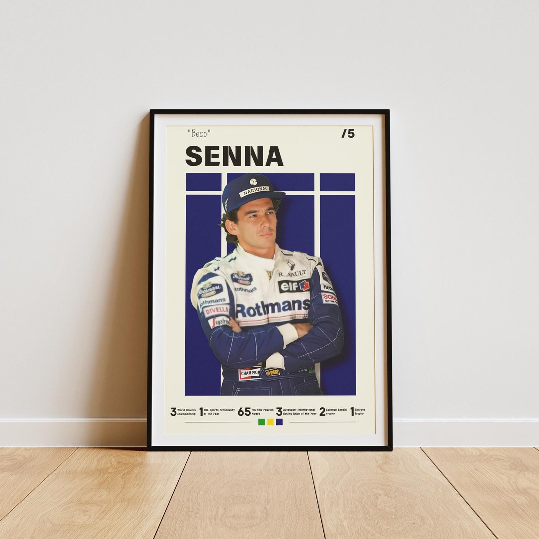 Ayrton Senna Poster, F1 Poster, F1 Gift, Formular One Poster, Sports ...