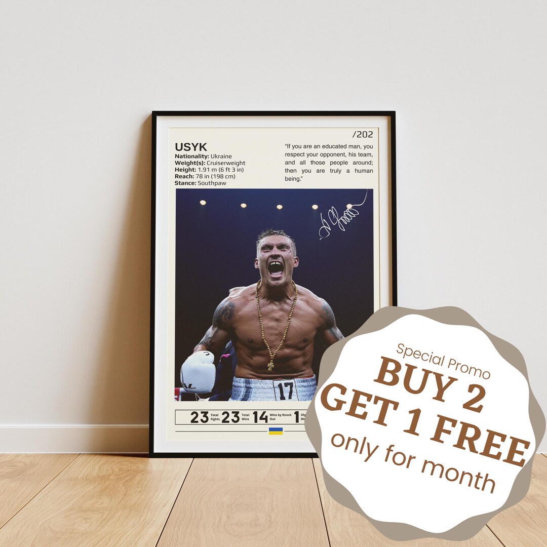 Oleksandr Usyk Poster, Boxing Poster, Oleksandr Usyk Print, Boxing Wall ...