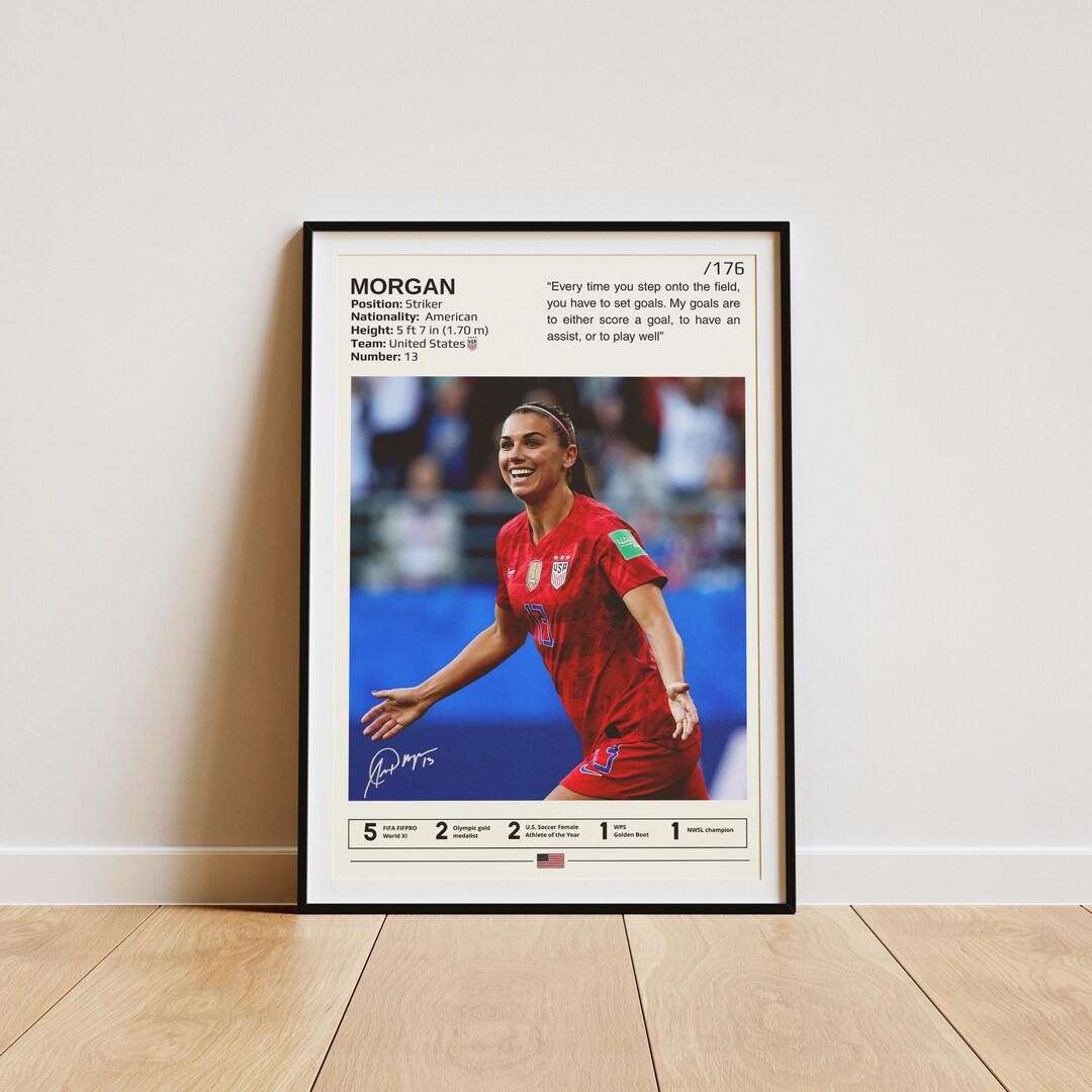Alex Morgan Poster, Football Gifts, Alex Morgan Print, American Soccer ...