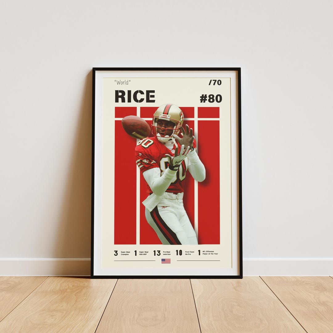 Jerry Rice Poster, Football Print, Football Poster, American Football ...