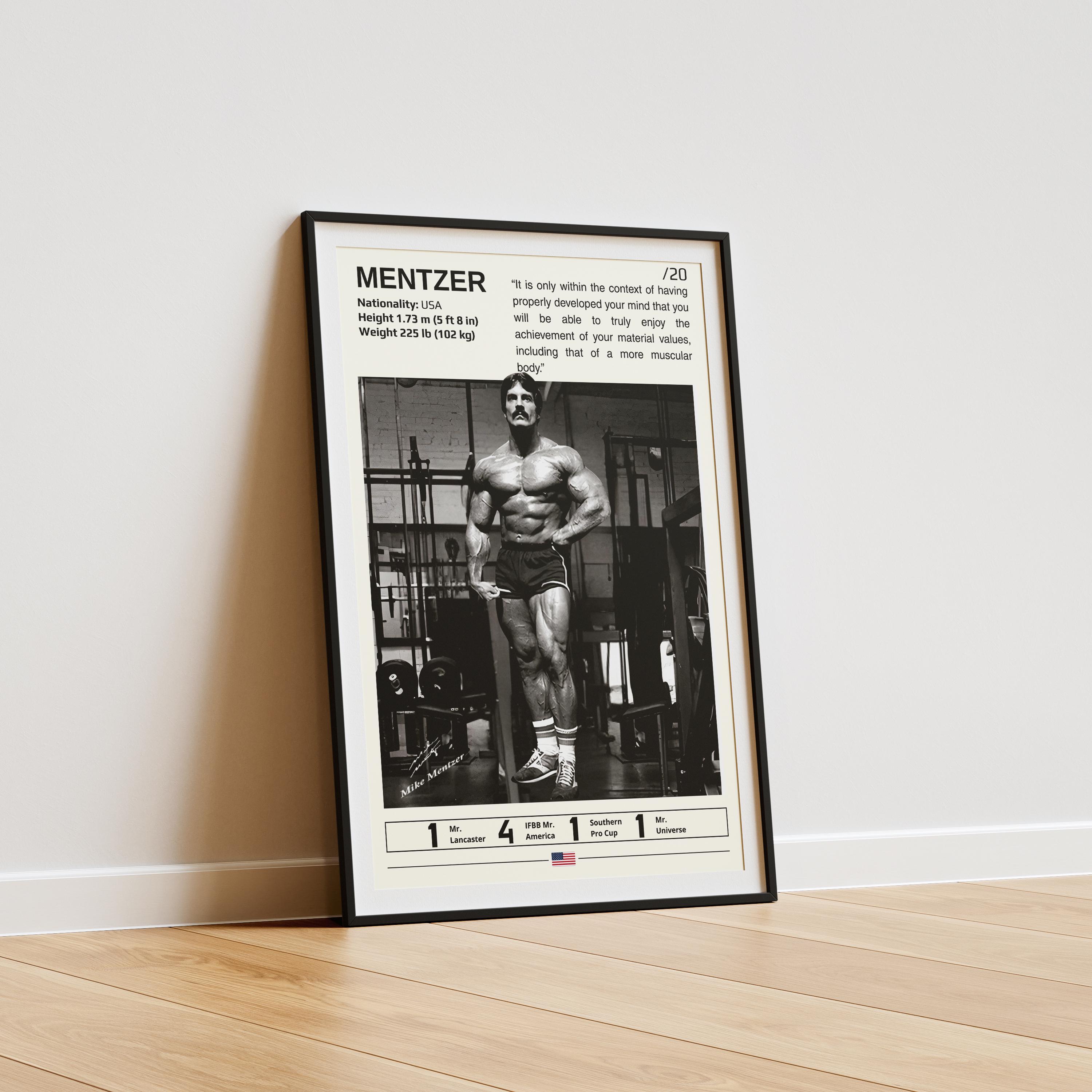 Mike Mentzer Poster, Gym Wall Art, Bodybuilding Posters, Mentzer Print ...