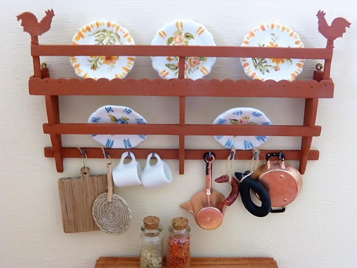 Dollhouse Miniature Wall Plate Rack MADE TO ORDER - Etsy