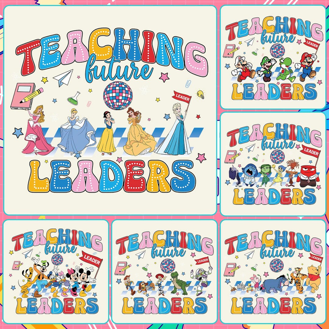 Retro Teacher Clipart PNG Bundle: Funny Back to School Designs (digital ...