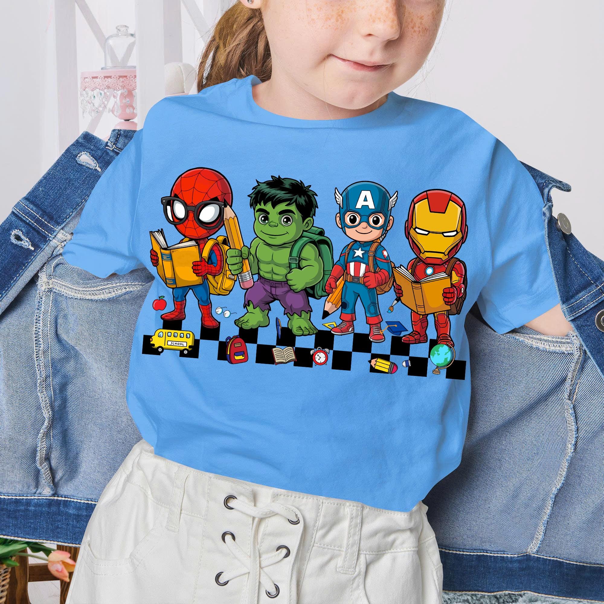 Superhero Back to School PNG Bundle: Cartoon Clipart for DIY Crafts ...