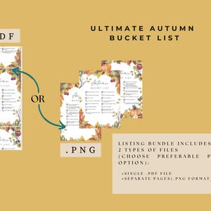 ULTIMATE Autumn Bucket List Printable | Fall Activities Checklist ...