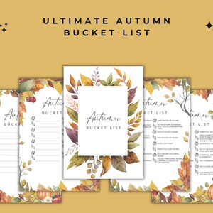 ULTIMATE Autumn Bucket List Printable | Fall Activities Checklist ...