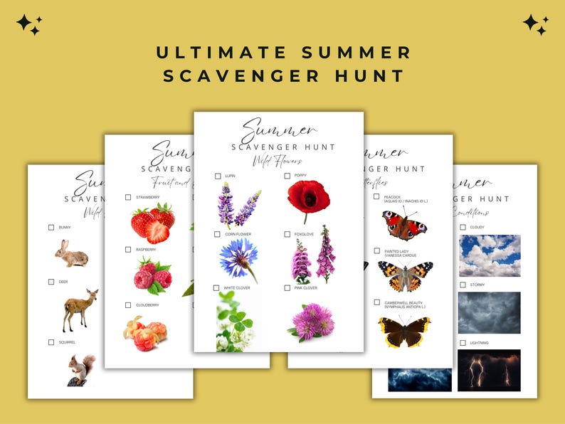 ULTIMATE Summer Scavenger Hunt Printable | Scientific Outdoor Activity ...