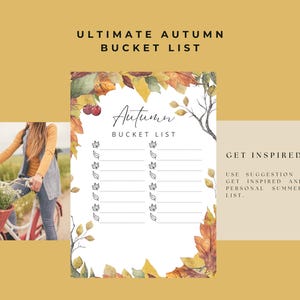 ULTIMATE Autumn Bucket List Printable | Fall Activities Checklist ...