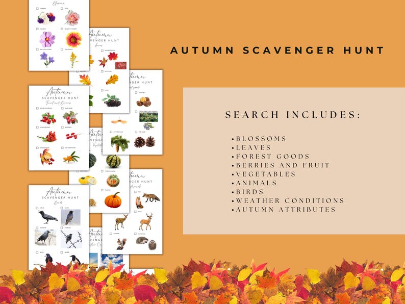 ULTIMATE Autumn Scavenger Hunt Printable | Scientific Fall Outdoor ...