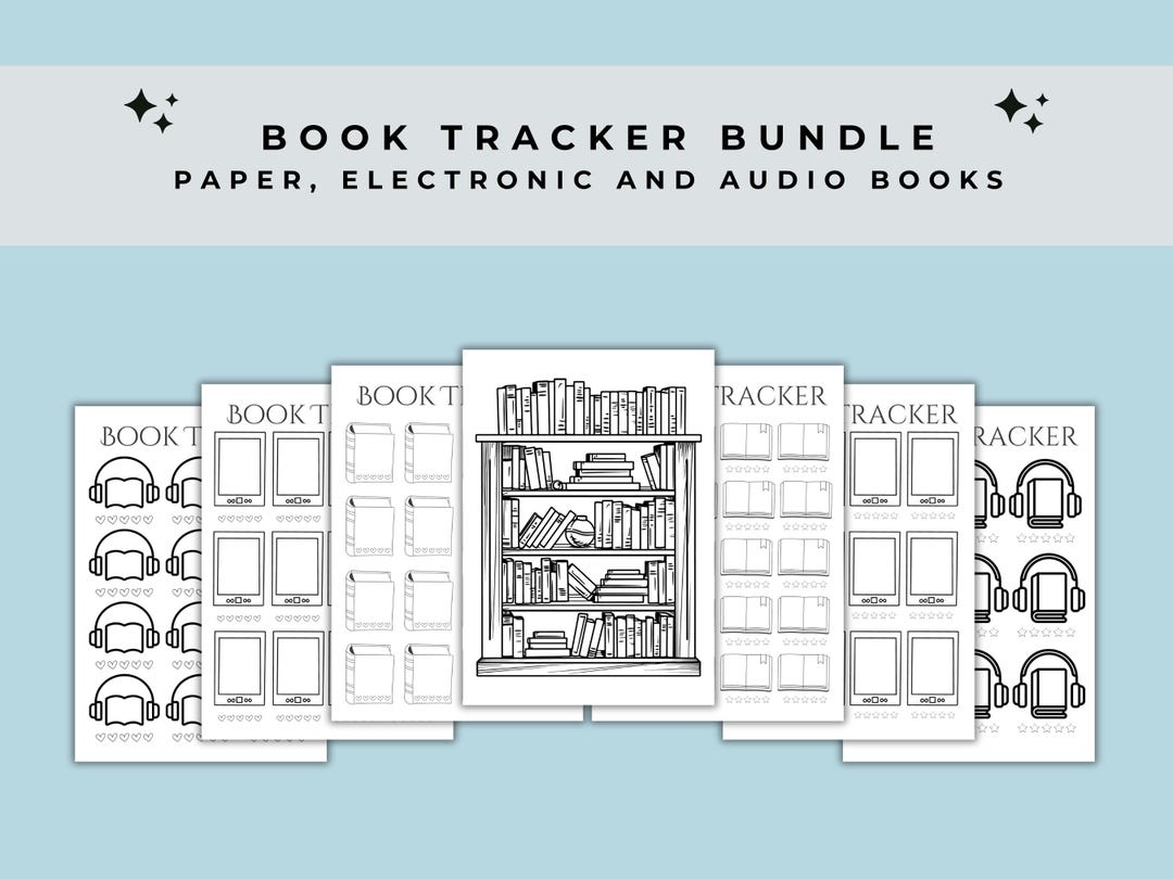 Book Tracker Printable | Book Lovers Bundle | Reads Tracking Template ...