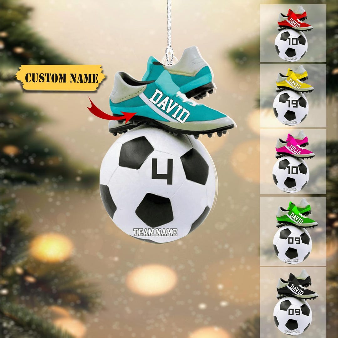 Soccer Christmas Ornament Personalized Soccer Christmas Ornament Great ...