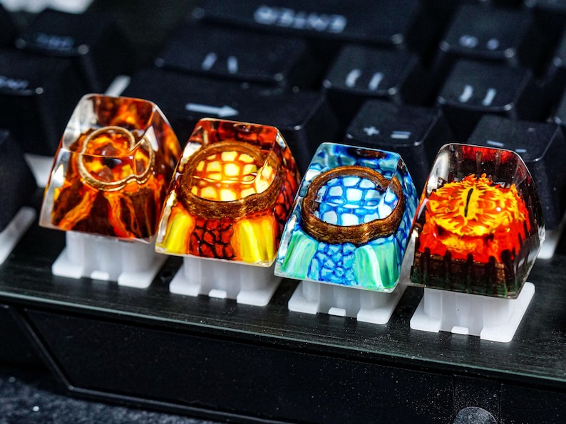 The Lord of the Ring Fire Artisan Keycap for Mechanical Keyboards ...