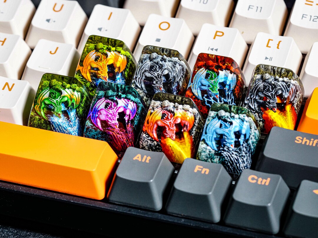 Dragon Keycap Set, Artisan Resin Keycap for Mechanical Keyboards ...