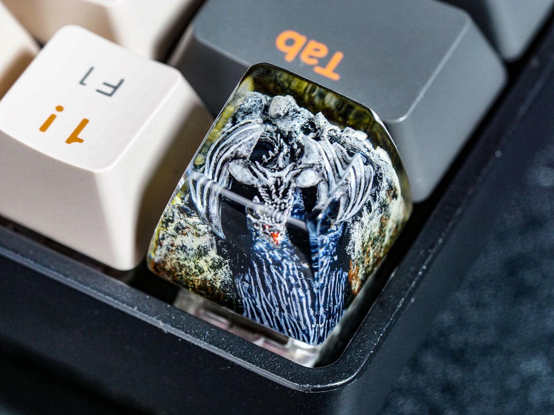 Stone Dragon Keycap, Artisan Resin Keycap for Mechanical Keyboards ...