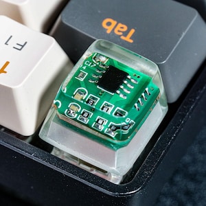 Circuit Board Resin Artisan Keycap Set, Transparent Keycap for Cherry ...
