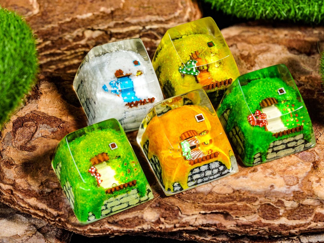 L.O.T.R Hobbit House Artisan Keycap Set, Custom Keycap for MX Cherry ...