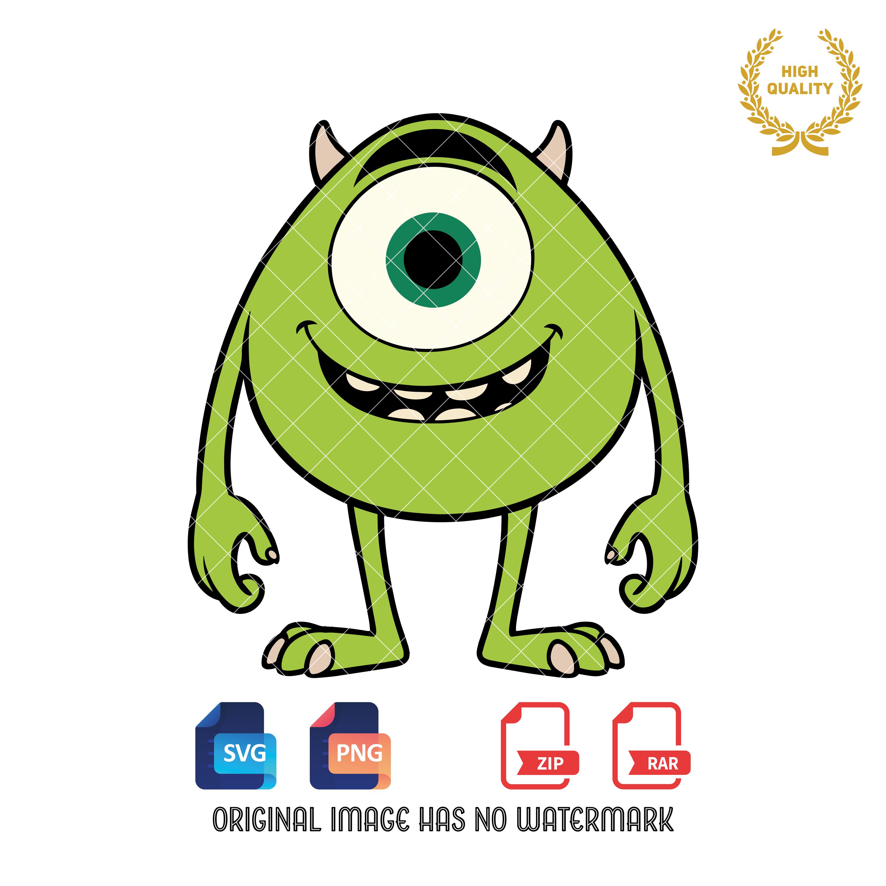Mike Wazowski SVG and PNG Clipart - Monsters Inc (digital Download) - Etsy