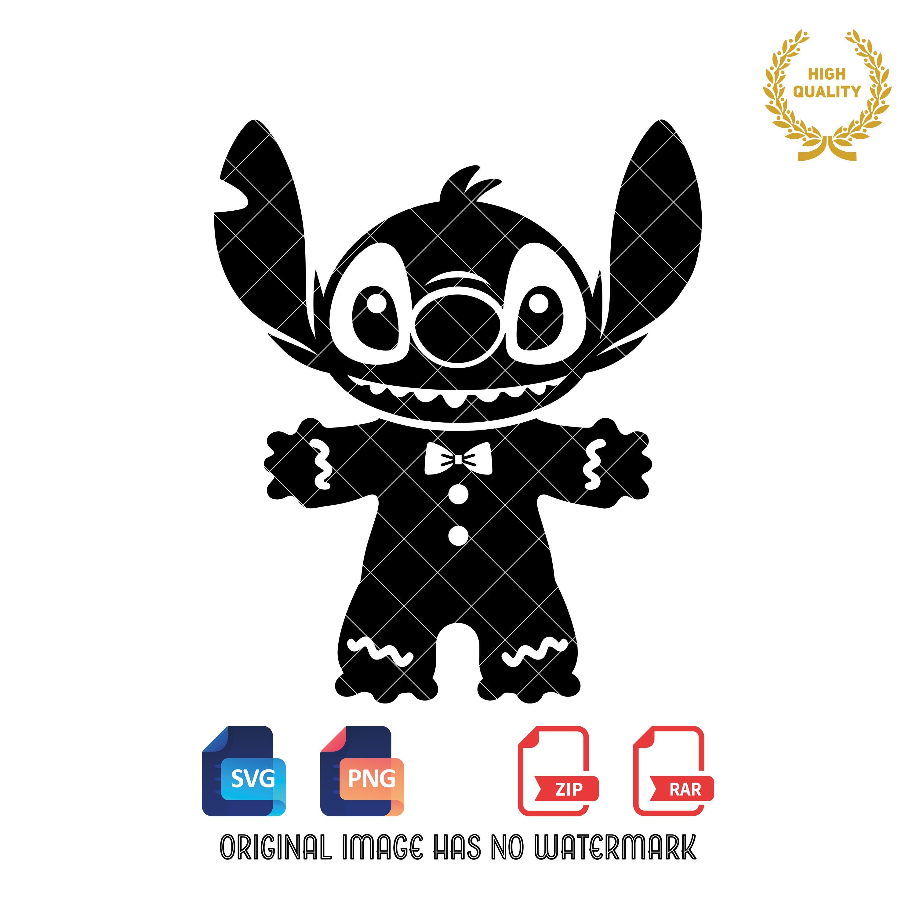 Gingerbread Stitch Svg, Christmas Svg, Stitch Silhouette, Gingerbread ...