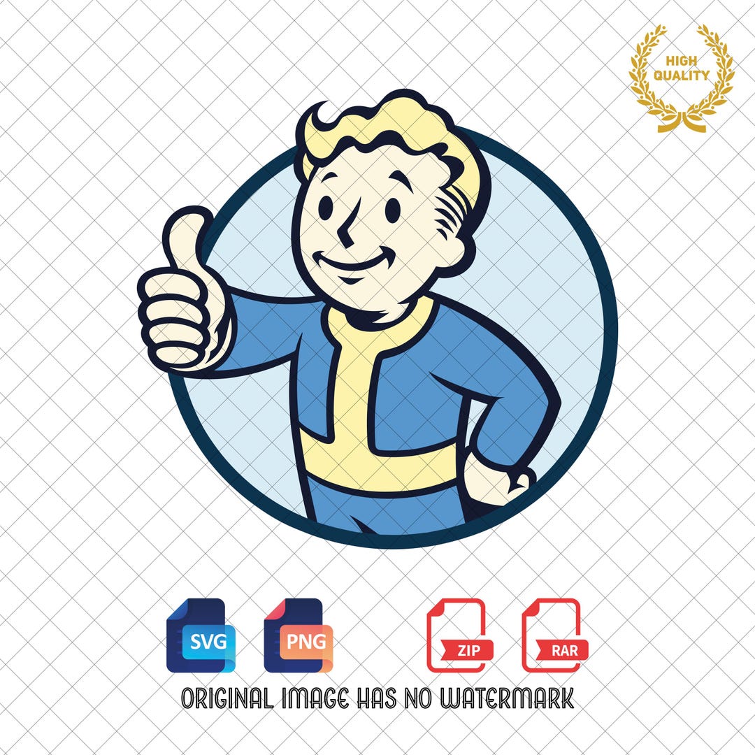 Vault Boy Svg, Fallout Svg, Pip Boy Png, Fallout 4, Svg and Png Files ...