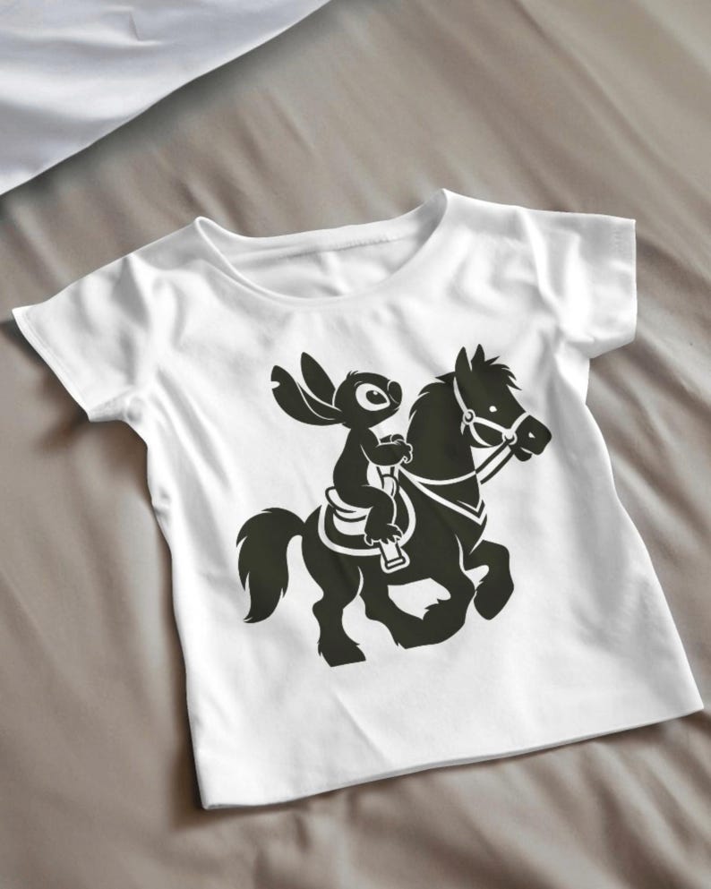 Stitch Svg and Png, Horse Svg, Cowboy Stitch Svg, Stitch is Riding a ...
